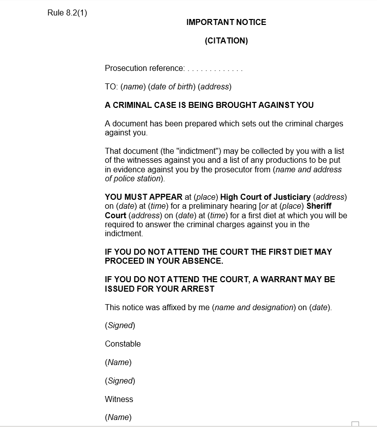 The Indictment – Crime.Scot